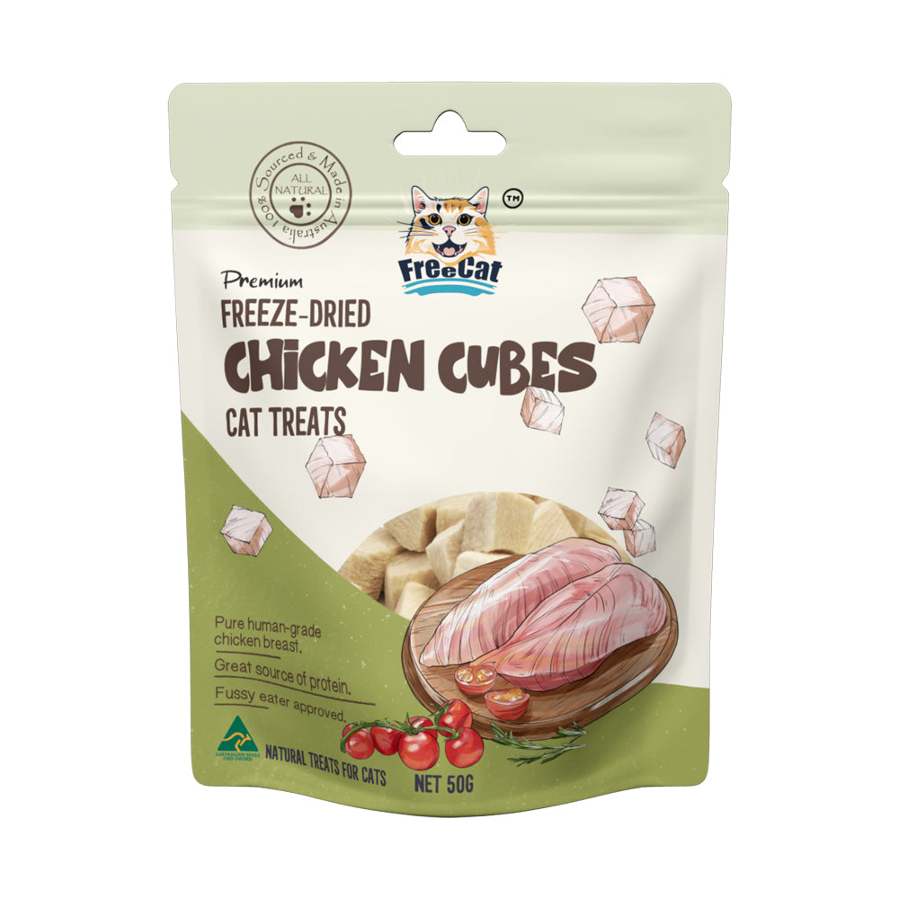 Freeze Dried Chicken Cube Cat Treats – FreePet